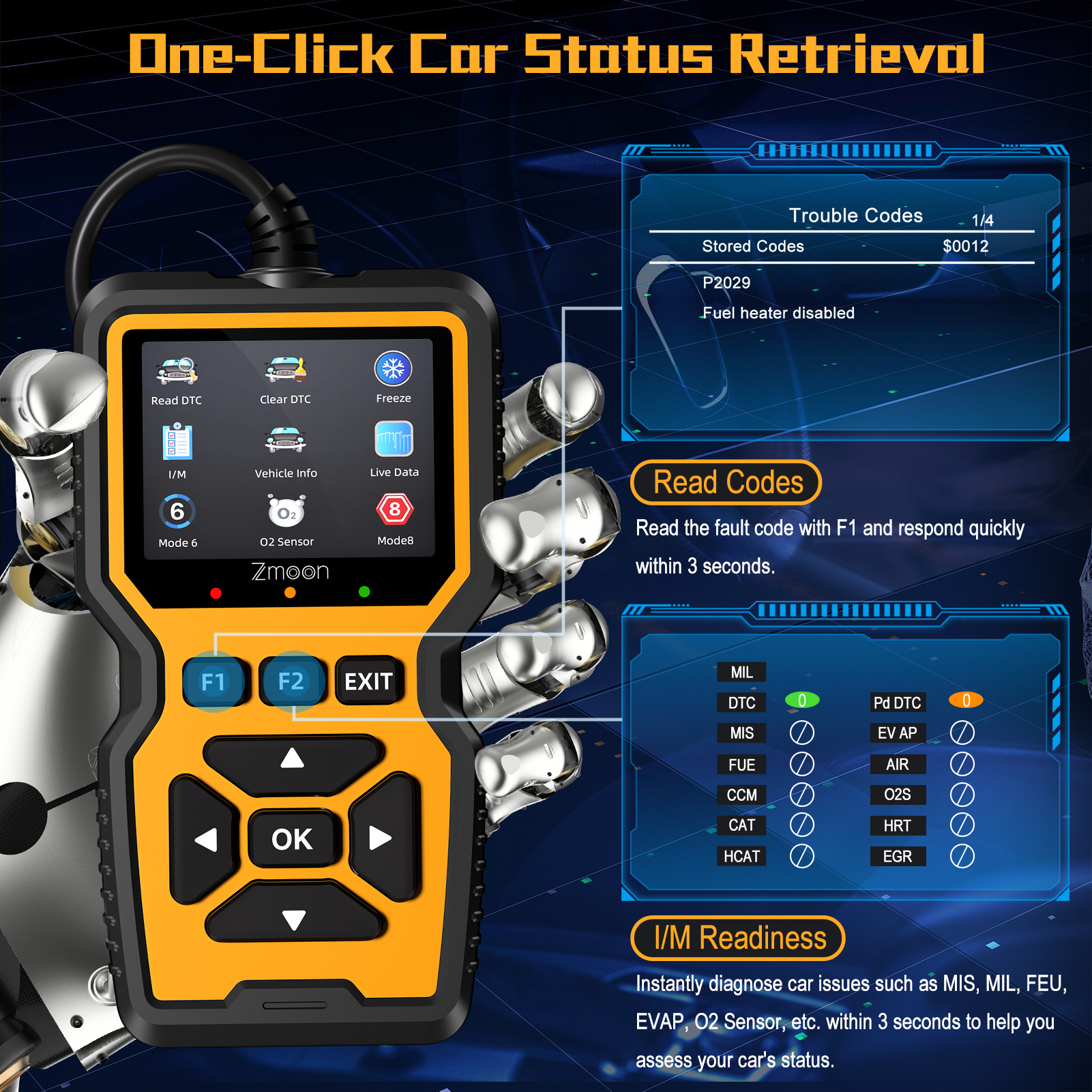 ZMOON ZM201 Professional OBD2 Scanner Diagnostic Tool - Zmoon Brand Website